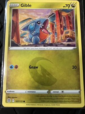 Gible Brilliant Stars 107/172 Pokemon TCG Card NM/M Regular | eBay