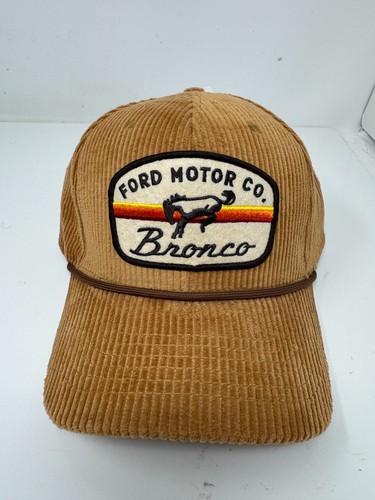 NEW Ford Motor Co BRONCO Corduroy Snapback Hat Tan Brown Rope | eBay