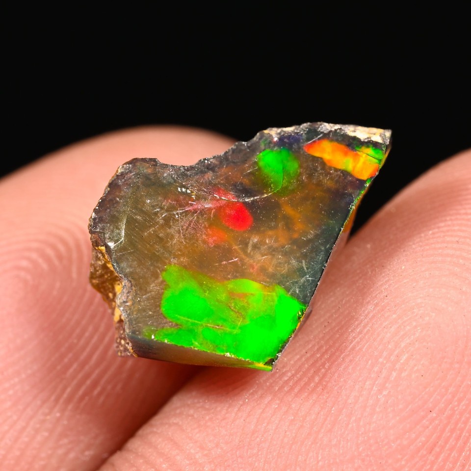Opal, Ethiopian fire opal gemstone raw, natural black opal rough 4 Ct ...