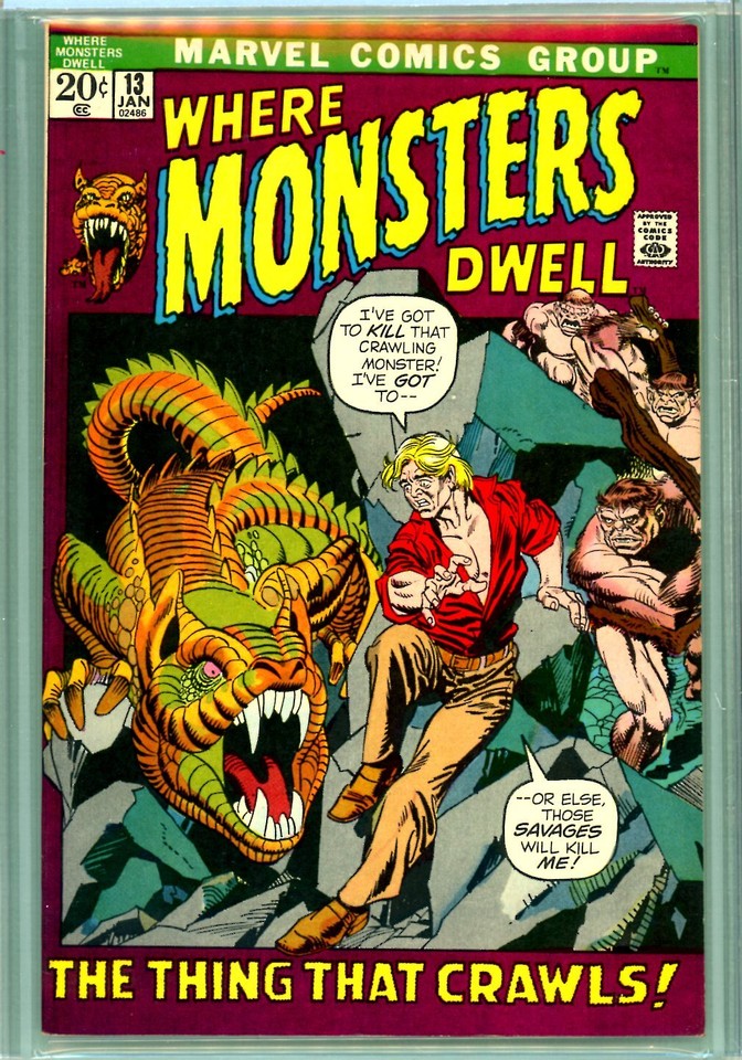 Where Monsters Dwell #13 CBCS 9.4 - reprints Atlas & Marvel stories ...