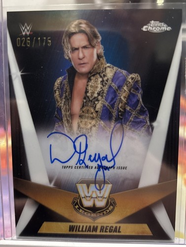 2025 WWE Topps Chrome William Regal Legends Blue Refractor Auto 26/175 ...