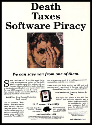 1991 Software Security Inc.Vintage PRINT AD Retro PC Computers ...