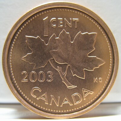 Canada 2003 1-cent ( No-p, New Effigy, Uncrowned ) Non-magnetic BU | eBay