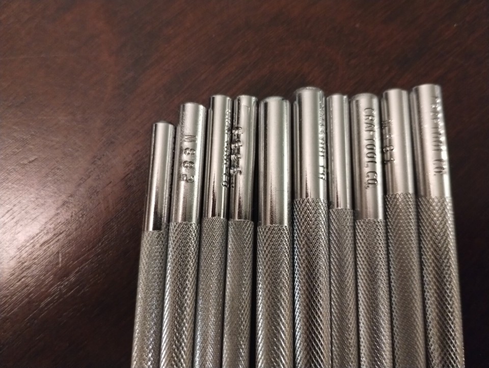 Craftool USA Leather Stamping Tools 10Piece Lot used | eBay
