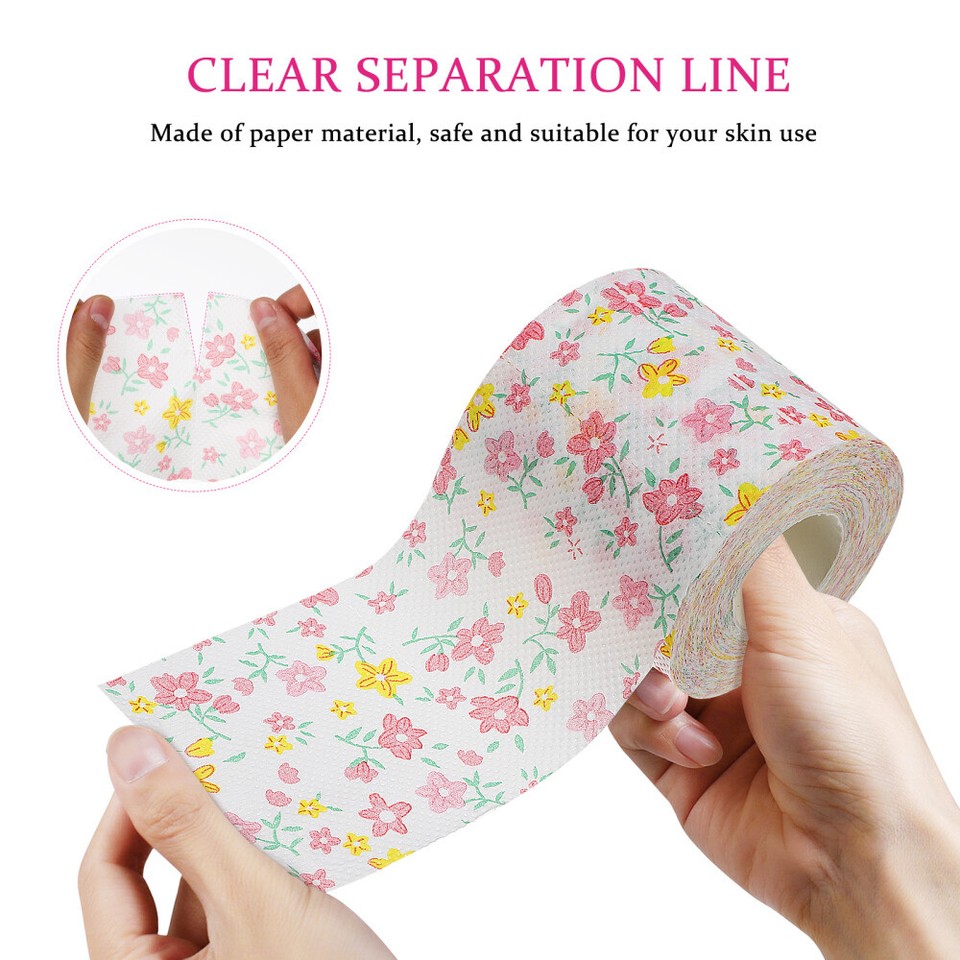 2 Rolls Supple Colorful Printed Flower Pattern Practical Toilet Papers ...