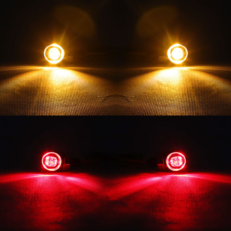2X Mini Motorcycle LED Indicator Turn Signal Light Blinker Red Brake ...