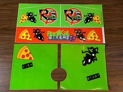 Radikal Bikers Arcade Control Panel Art Decal Lot. New Old Stock. Atari ...