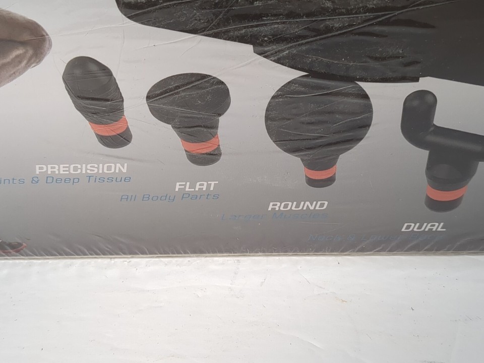 PRO FIT Percussion Muscle Massager Gun With 4 Interchangeable Heads | eBay