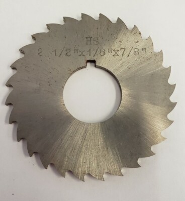 2-1/2" x 1/8" x 7/8" HSS Plain Tooth Straight Slitting Sas/Milling ...