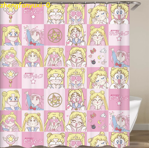 Sailor Moon Thicken Bathroom Shower Curtain 180*200cm Hanging Cloth ...