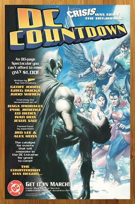 2005 DC Comics Countdown Print Ad/Poster Batman Superman Jim Lee Alex ...
