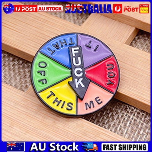 Funny Brooch with Rotating Arrows Colourful for Clothing Backpack Hat ...