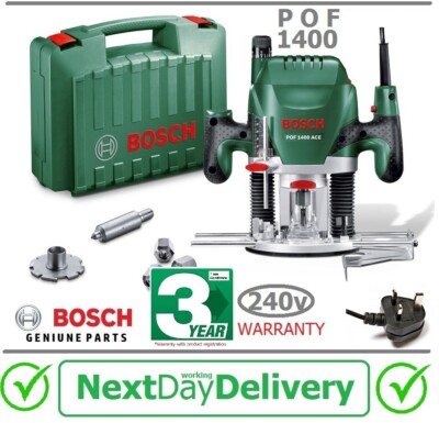 Bosch POF1400ACE Router Fixings & Carry Case 060326C870 3165140451697 ...