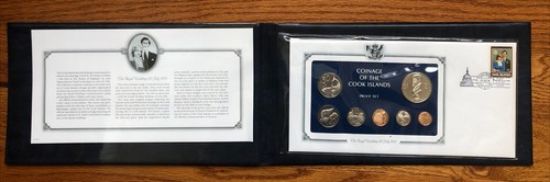1981 COOK ISLANDS ROYAL WEDDING COMMEMORATIVE 7 COIN PROOF SET W/-1ST ...
