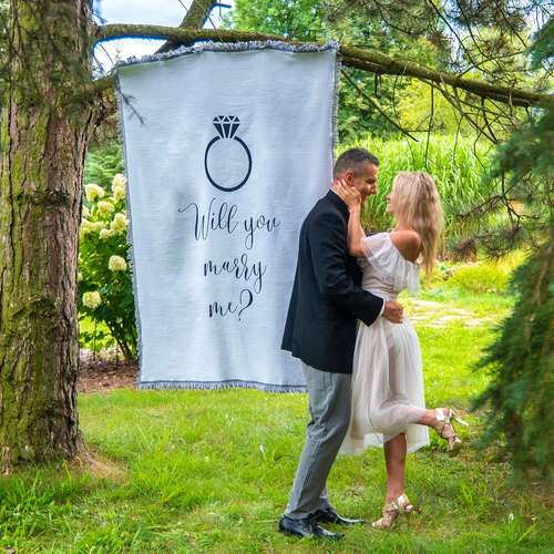 Will You Marry Me Woven Blanket Super Soft Throw Blanket, Wedding ...