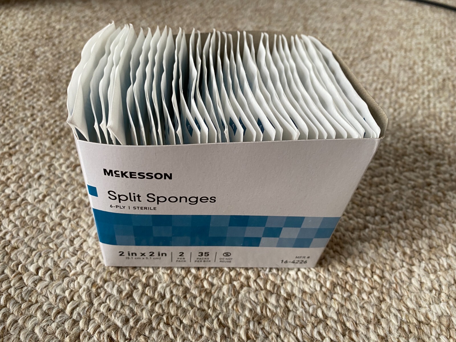 McKesson 6-Ply 2 x 2 in Sterile Split Sponges - 16-4226 for sale online ...