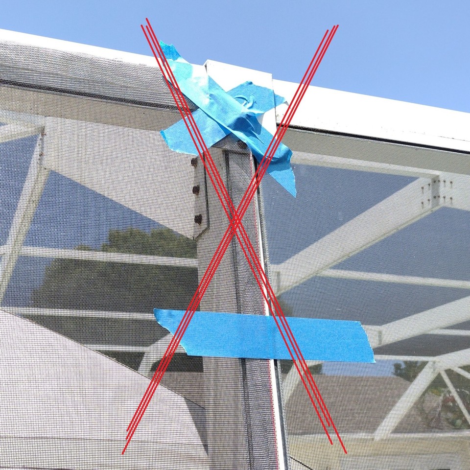 Temporary Screen Room Installation Wedge Clip Pin Retainer- Pack of 20 ...