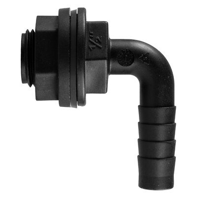 Water Butt & Rain Barrel Overflow Elbow-Tank Fitting with Nut & Washer ...