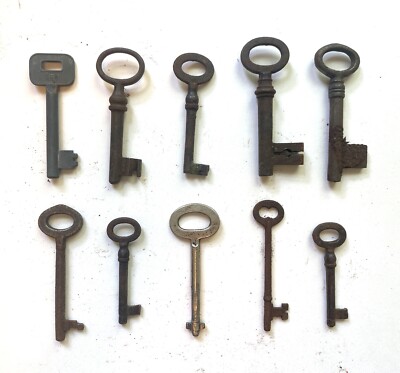 Vintage Skeleton Keys Lot of 10 Keys, Different Sizes And Different ...