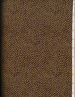Small Tan Dots on Coco Brown Cotton quilt fabric By Blank Quilting BTY ...