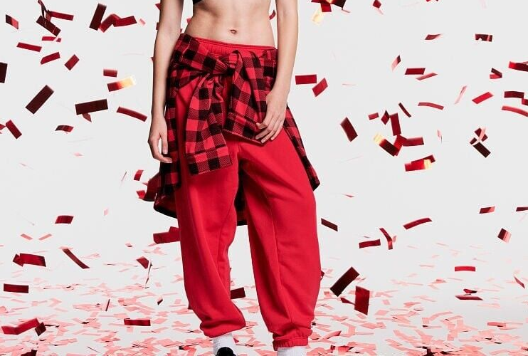 4PC Victorias Secret PINK RED Buffalo Sz XL CHECK SHACKET & BLING ...