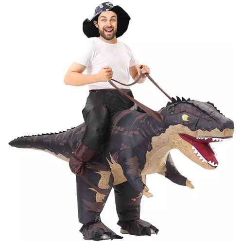 Inflatable T-Rex Dinosaurs Riding Costume Outfit Adult Dress Up Cosplay ...