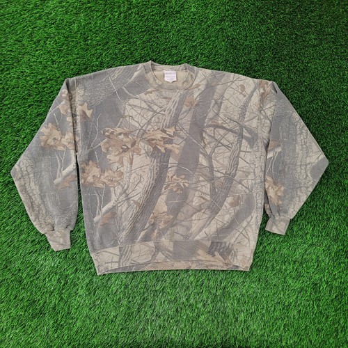 Vintage 90s Jerzees Realtree Camo Sweatshirt XL 25x26 Brown | eBay
