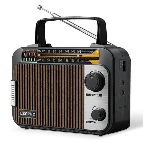AM FM Radio with Bluetooth,Portable Vintage Transistor Radio ...