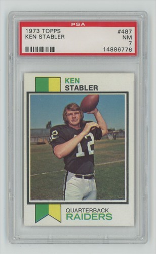 1973 TOPPS KEN STABLER ROOKIE PSA 7 OAKLAND RAIDERS #487 | eBay