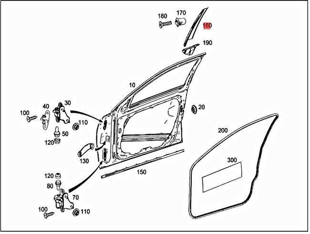 MERCEDES Mercedes-Benz OEM 08-14 C300 Front Door-applique Left ...
