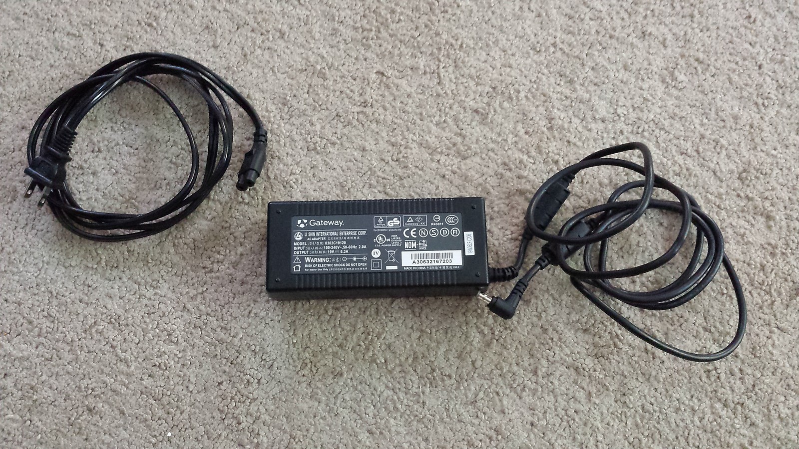 Gateway AC Adapter Model 0302C19120 | eBay