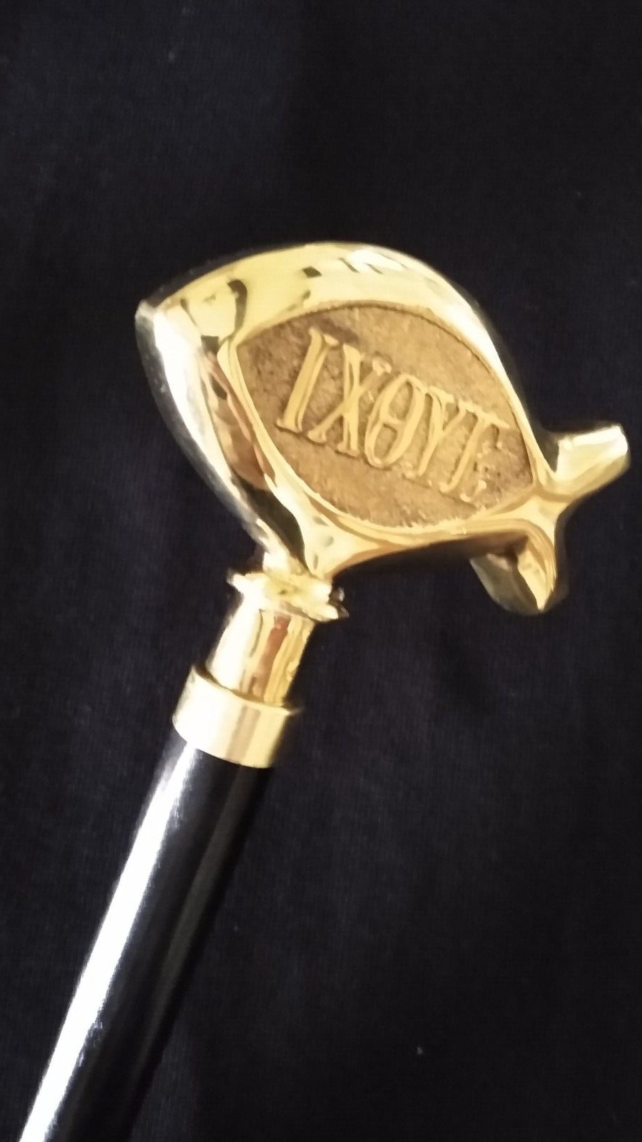 Jesus Walking Cane Fish Symbol IXOYE means Jesus Chri… - Gem