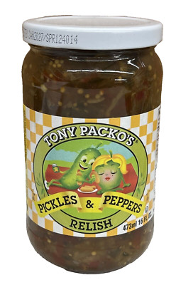 Tony Packo's Pickles & Peppers Relish 16 oz Packos | eBay