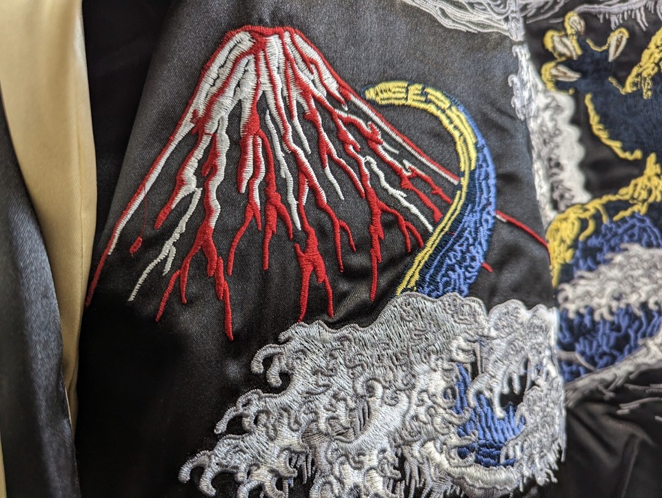 Sukajan Godzilla Mothra Embroidery Jacket M-3XL size 100% polyester ...