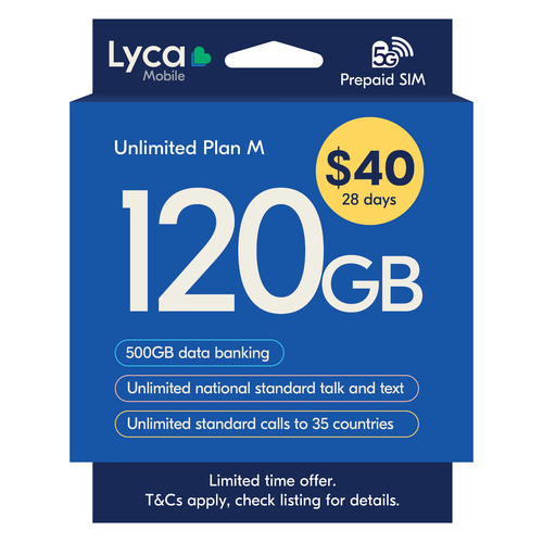 Lyca Mobile Unlimited Plan M Prepaid SIM 120GB $40 for $10 | eBay Australia