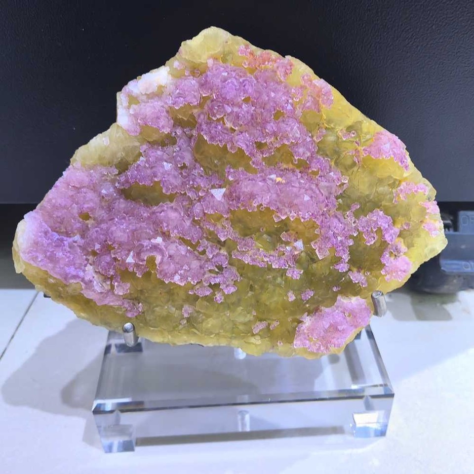 17LB Natural Purple + Yellow Fluorite Quartz Crystal Mineral Specimen ...