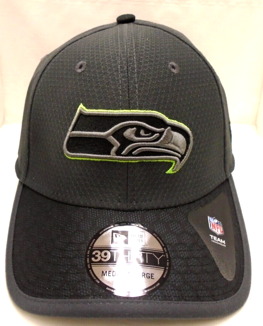 Seattle Seahawks Men's New Era 39THIRTY M/L Cap Hat Gray Geo | eBay