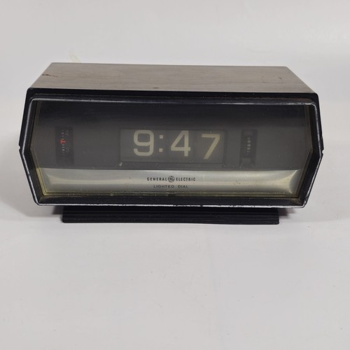 Vintage GE Rotating Flip Numbers Clock Works! | eBay