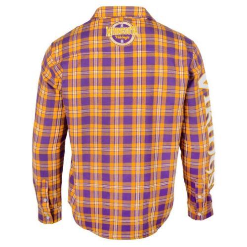 NFL WORDMARK FLANNEL Team Logo Long Sleeve Shirt Officially Licensed ...