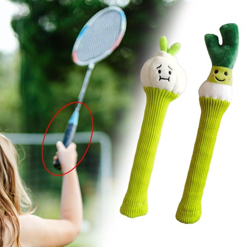 Badminton Racket Handle Cover Plush Doll Tennis Racquet Grip Racket ...