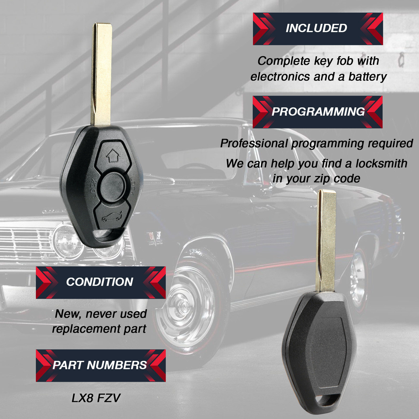 2 For 01 2002 2003 2004 2005 2006 2007 BMW 525i 530i Keyless Car Remote ...