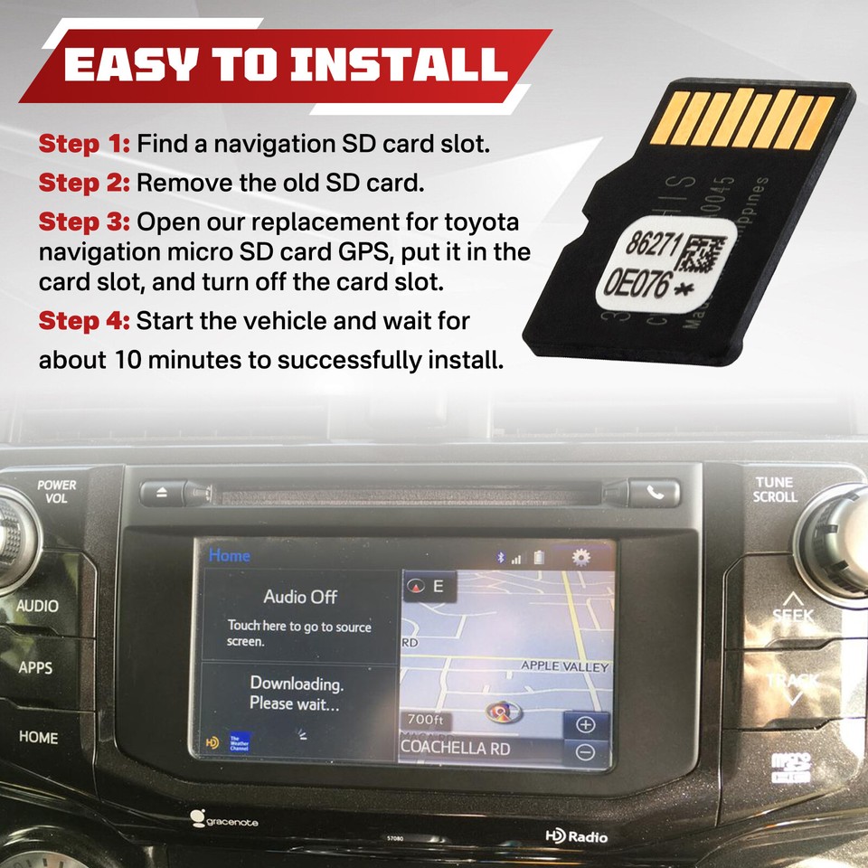 2024 MAP UPDATE GPS NAVIGATION MICRO SD CARD FOR TOYOTA MODELS 86271 ...