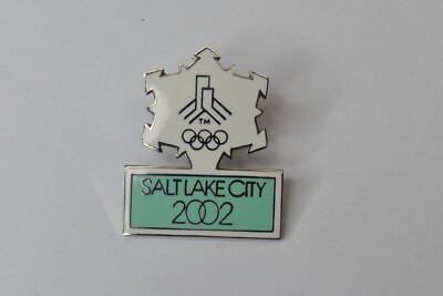 2002 Salt Lake City SLC Winter Olympic Games White Snowflake Pin | eBay