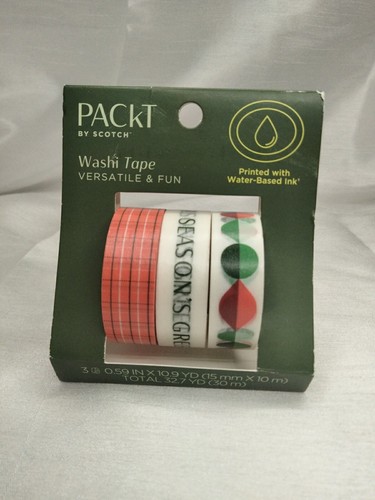 Packt by Scotch 3 Washi Tapes ( 0.59x10.9YD) Total 32.7 Yard | eBay