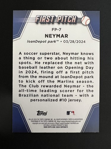 2024 Topps Update Series - First Pitch #FP-7 Neymar Jr | eBay