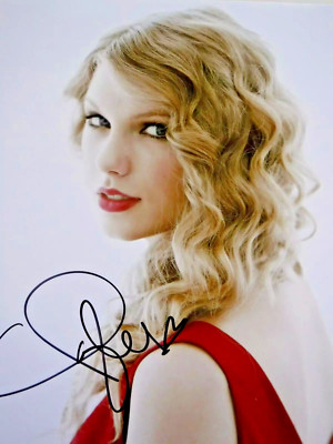 TAYLOR SWIFT (AMERICAN SINGER, SONG WRITER) REPRINT SIGNED PHOTO A4 ...