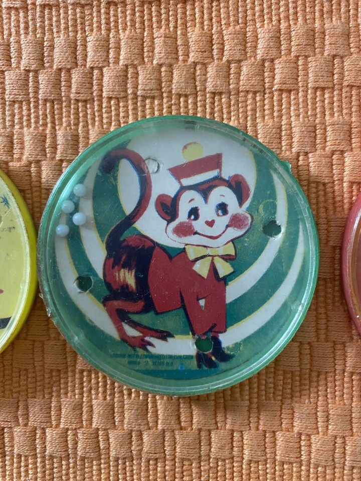 3 VINTAGE ROUND BALL GAME patience pin puzzle hand dexterity roller ...