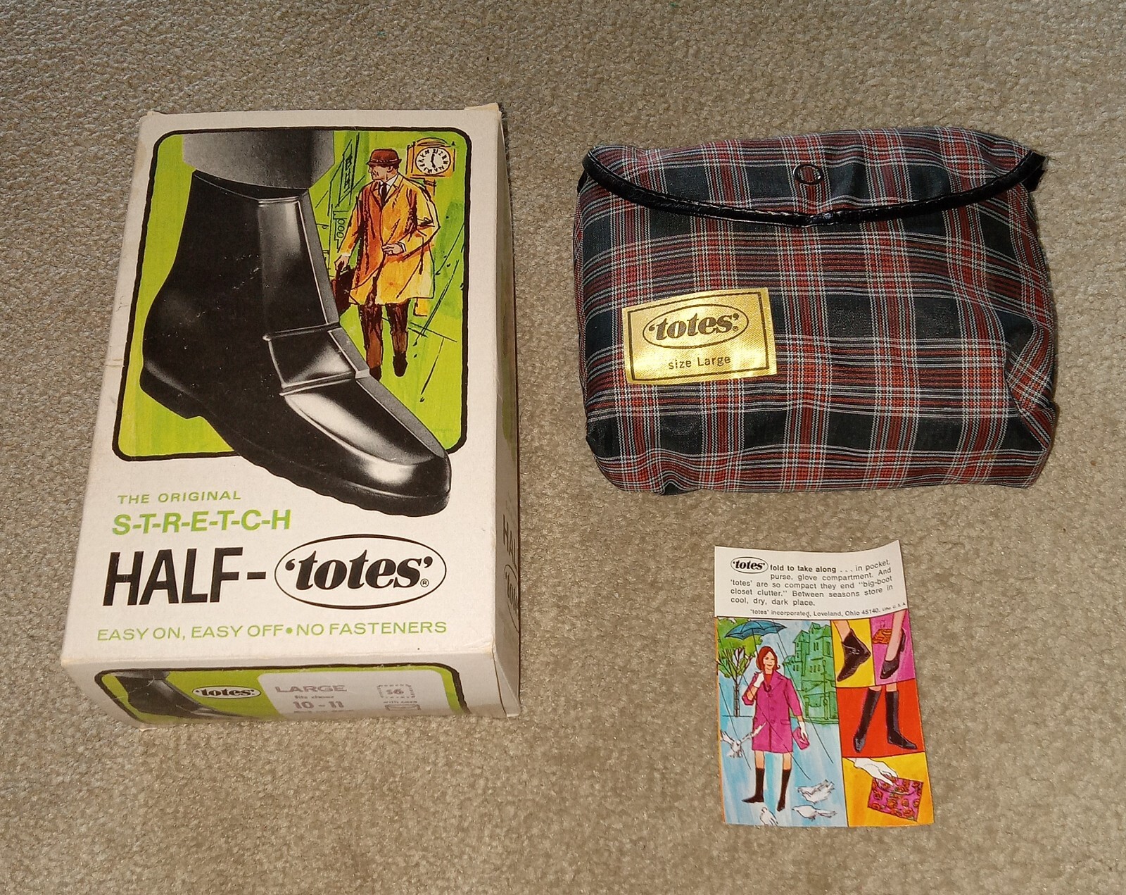 Vintage Mid-Century Modern Totes Stretch Rubber Half Boots Overshoes ...