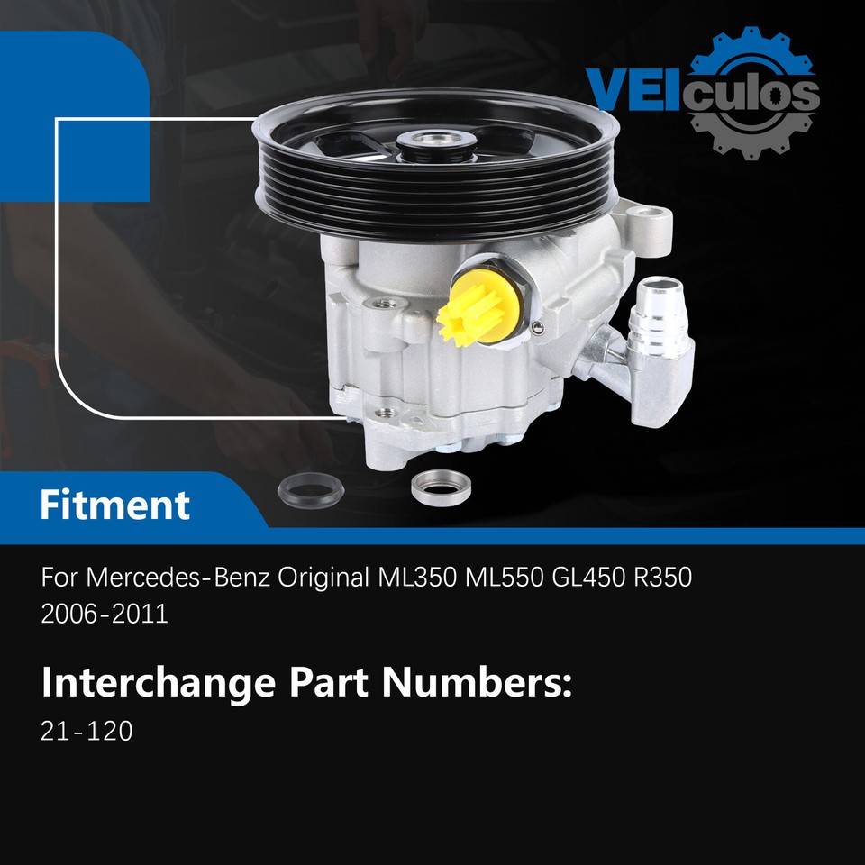Power Steering Pump w/ Pulley For Mercedes GL450 ML350 E350 R350 S550 ...