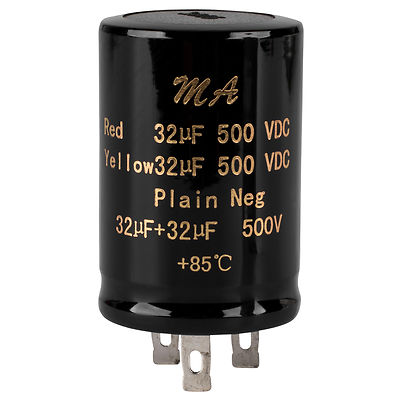 32uF + 32uF 500V Polarized Electrolytic Multi-Section Can Capacitor | eBay